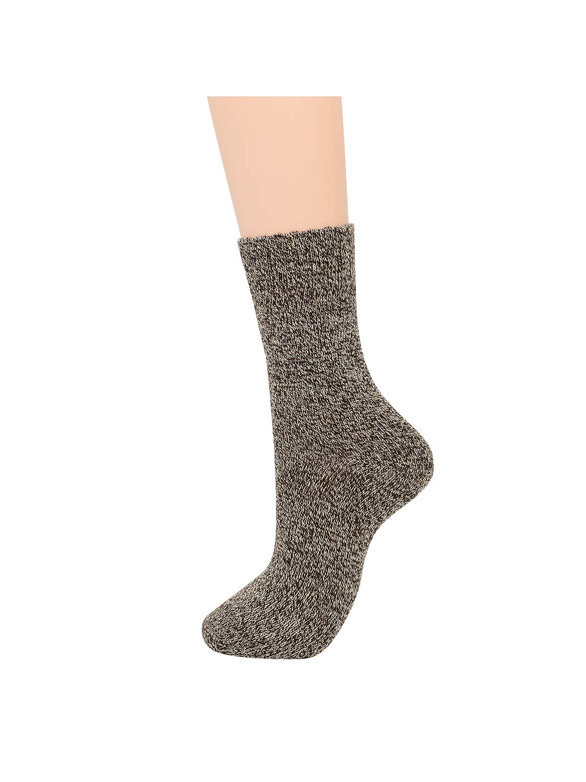 Century Star Mens Athletic Socks Retro Thick Warm Soft Wool Socks Sports Knit Pattern Winter Socks Crew Socks 5 Pairs Diamond NEW One Size