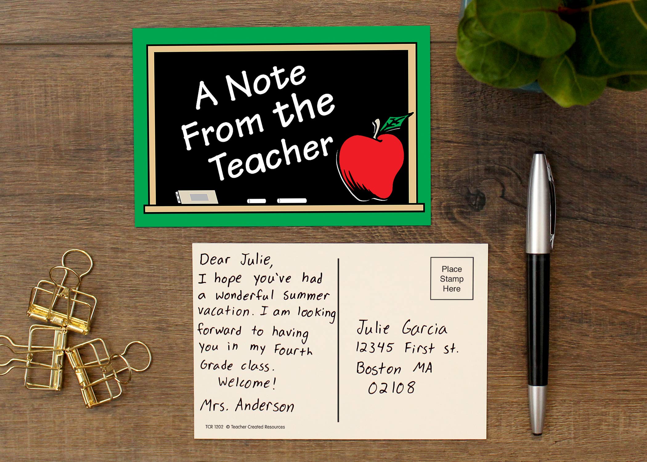 Teacher Created Resources A Note By Teacher Postcards (1202)