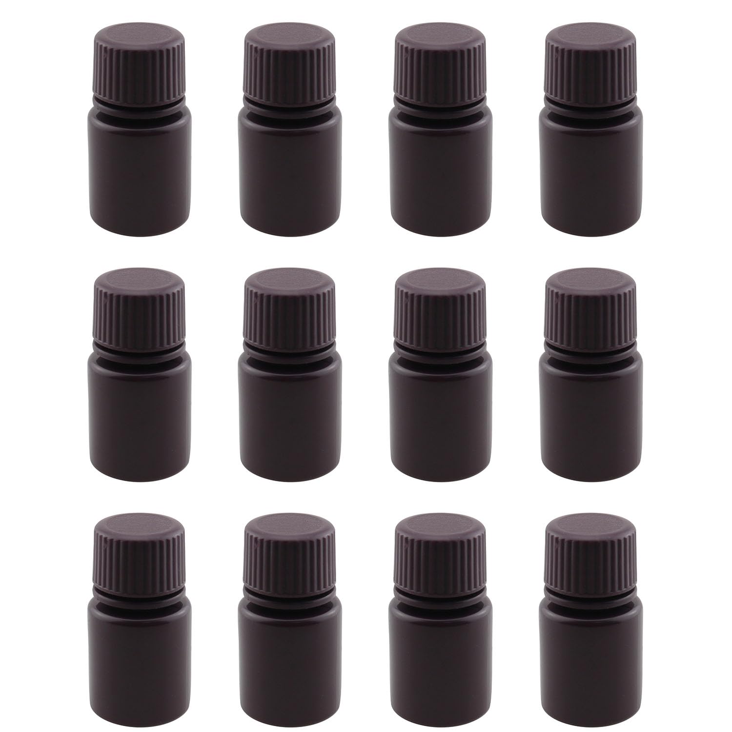 JCBIZ 12PCS 15ml Reagent Bottle Liquid Storage Container Plastic Lab Bottles Sample Bottles