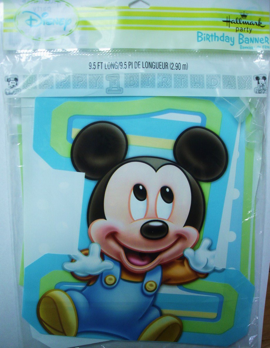 Mickeys 1st Birthday Jointed Banner 8ft