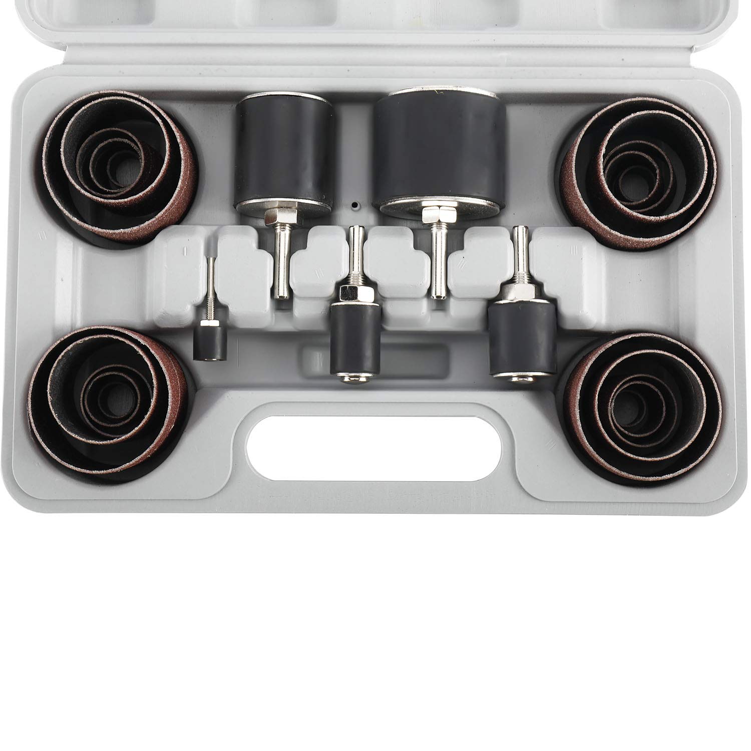 KUNTEC 25 Pieces Sanding Drum Kit for Woodworking Drill Presses and Power Drills