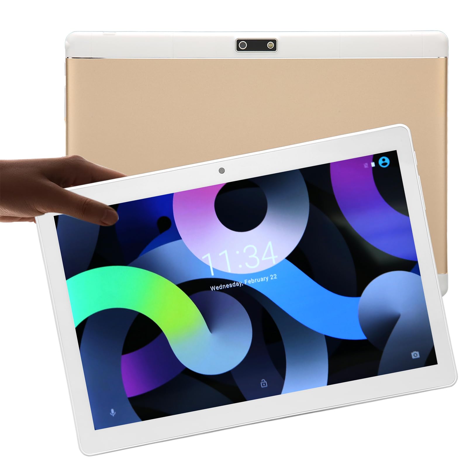 DAUZ 10.1 Inch Tablet 12GB RAM 256GB ROM Tablet Computer 100-240V 4G Call for Android 12.0 for Travel (US Plug)