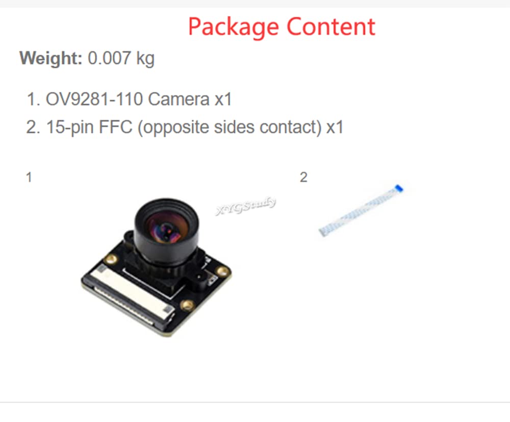 OV9281-110 1MP Mono Camera Supports Raspberry Pi 4B /3B+ /3A+ /Zero/Zero 2 W and CM3/3+/4 with Global Shutter More Clear Imaging @XYGStudy