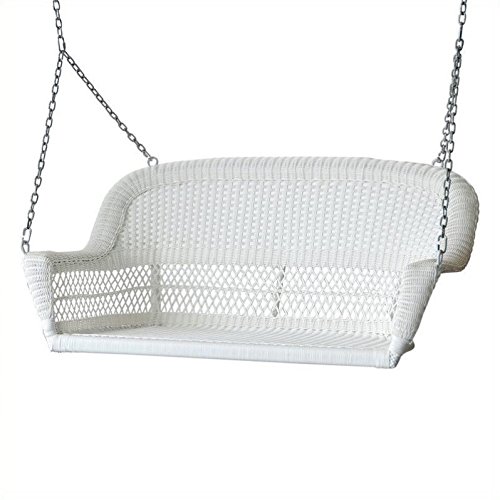 Jeco W00206S-B Resin Wicker, White
