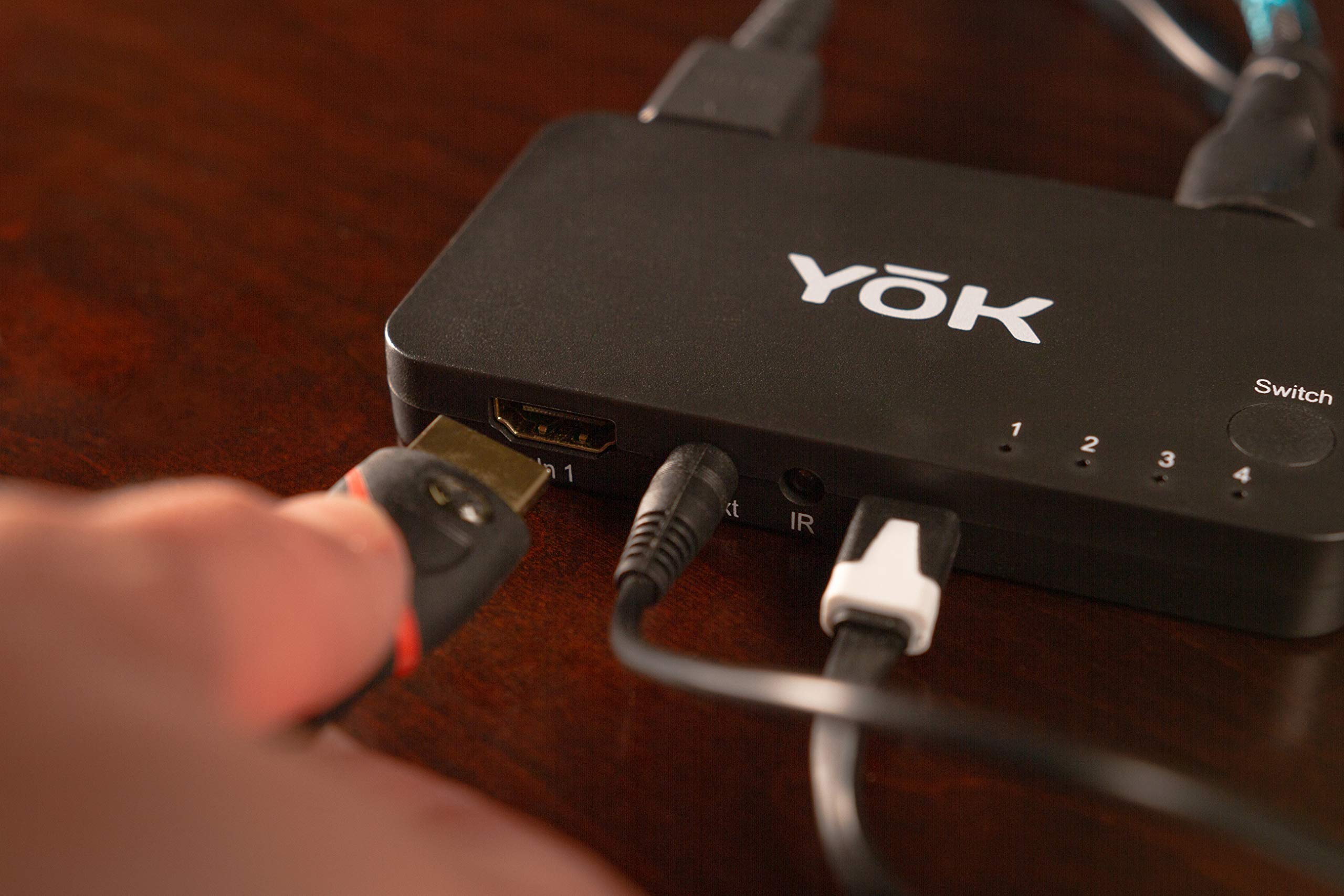 YoK Universal 4-Port HDMI 4K Switch. 4K x 2K Switcher Supports PC, PS3, PS4, Xbox One, Classic Consoles and Media Players