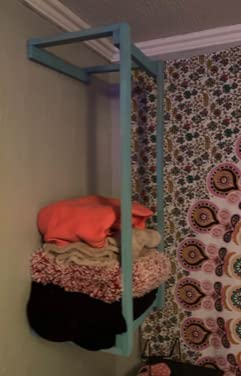 Teal Blanket Rack Quilt Rack Towel Storage 36"
