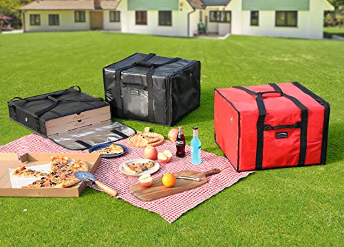 New Star Foodservice 50134 Insulated Pizza Delivery Bag, 20" by 19" by 13", Red