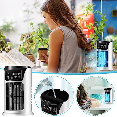 Portable A𝐢r Conditioners, Evaporative A𝐢r Cooler 3 Speeds,USB Personal Evaporative A𝐢r Cooler, Portable Humidifier F𝐚n for Bedroom Kitchen Office Desk Camping #C
