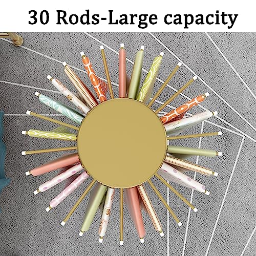 Freestanding Scarf Rack with 30 Rods, Pivoting Round Scarf Display Stand, Height Adjustable Scarf Holder Organizer, Scarf Hanging Rack for Boutique Clothing Store Home