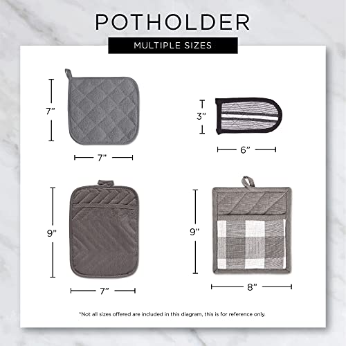 DII Lattice Basics Collection Kitchen Essentials, Potholder Set, Nautical Blue, 2, Piece