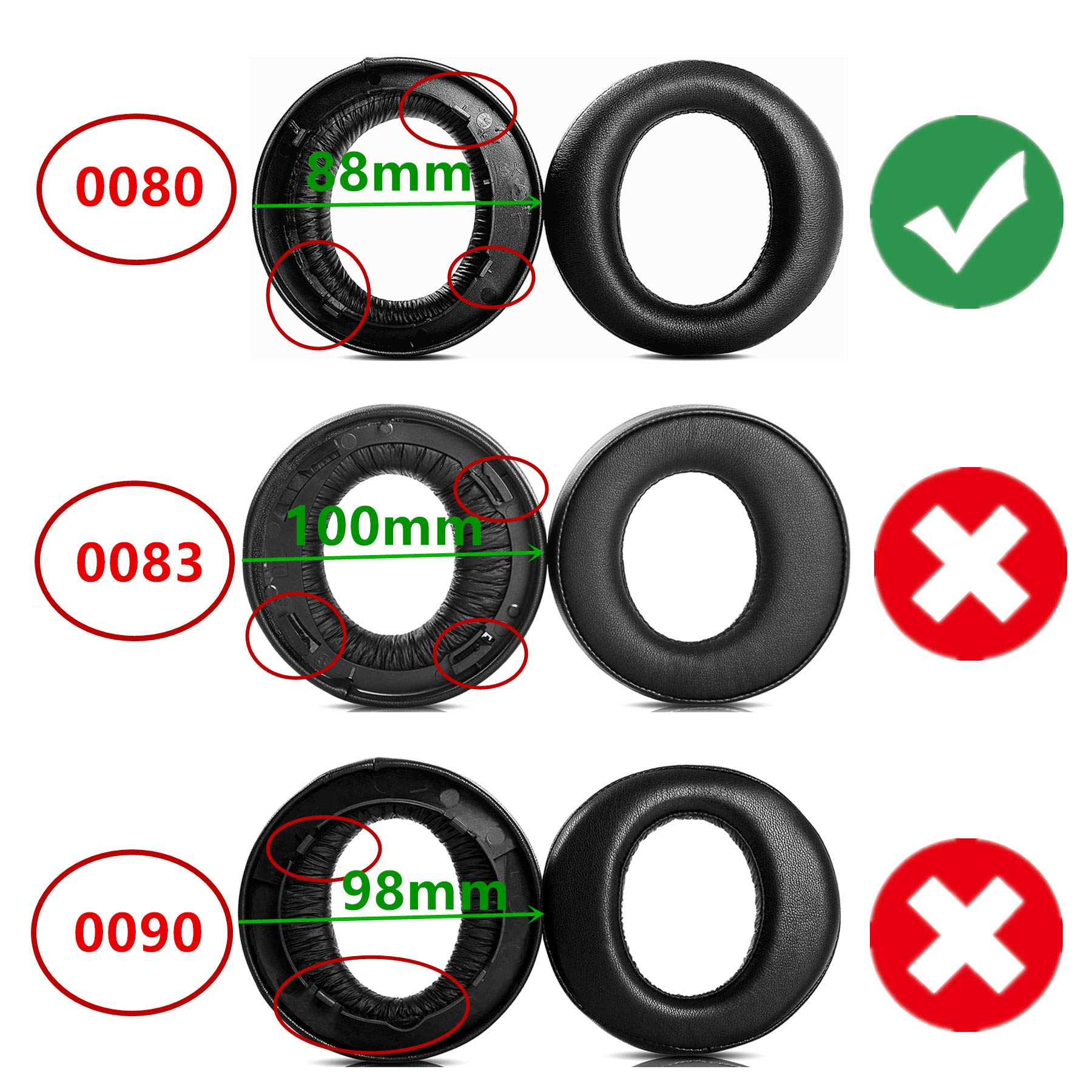 YDYBZB Ear Pads Ear Cushions Replacement Compatible with Sony PlayStation Gold Headset 7.1 Surround Sound PS4 2018/500 Million Limited Edition Headphone Protein Leather Earpads (Black)