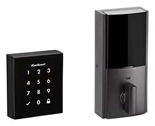 Kwikset 99540-001 Obsidian Keyless Entry Door Lock Z-Wave Plus Electronic Touchscreen Deadbolt, Satin Nickel