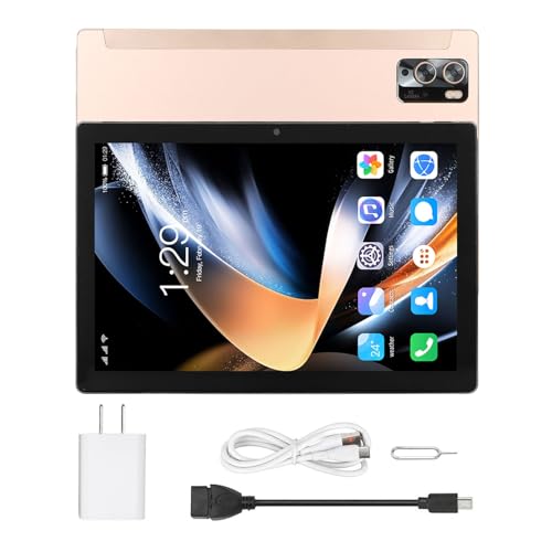 DAUZ 5G WiFi Tablet, Supports Fast Charging 100-240V 8 Core CPU Night Reading Mode 10.1 Inch Tablet for Business (US Plug)