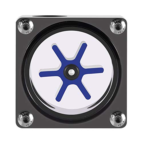 Diyeeni Flow Meter Indicator, G1/4 Thread PC Flow Meter, 6 Impeller 3 Ways PC Water Cooling Flow Meter, with Silicone Sealing Ring