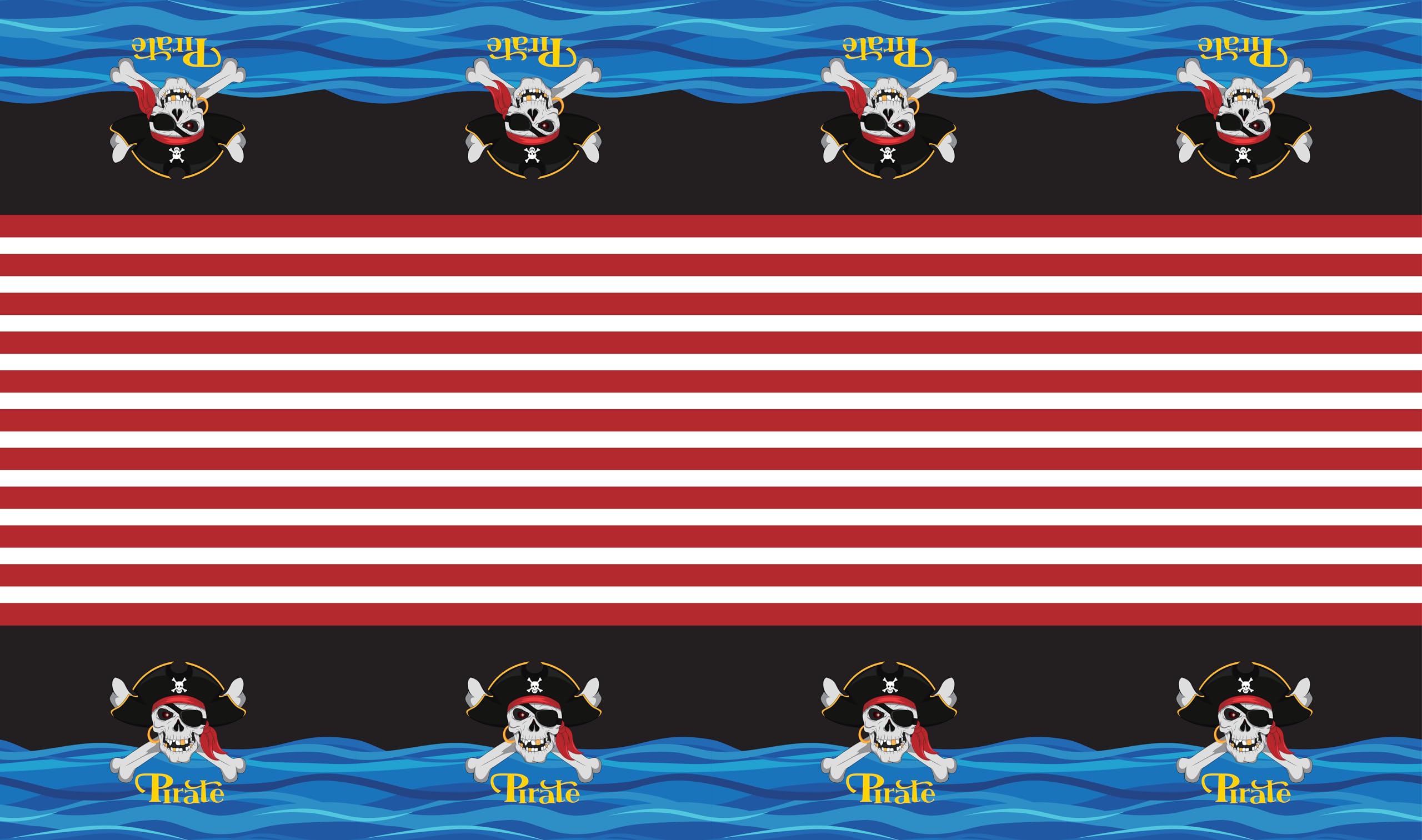 JHkim Pirate Graduation Tablecloth, 2 Packs 52" X 87" Party Tablecloths, Plastic Disposable Tablecover for Pirate Themed Party Supplies Decorations Kindergarten