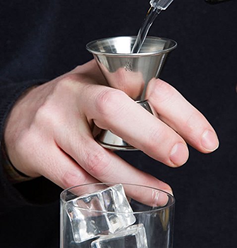 Set of 3 Stainless Steel Double Jiggers 1 & 2 oz, 3/4 & 1 1/2 oz, 1/2 & 1 Oz Bar Jiggers, Cocktail Measuring Liquor Jiggers Pony, Bar Accessories