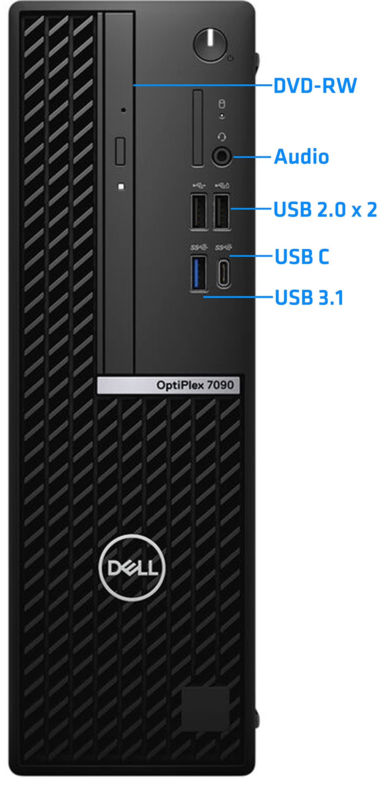 Dell OptiPlex 7090 SFF Desktop Computer – Intel i7-10700 Upto 4.8GHz, 32GB RAM 1TB NVMe SSD, DVD, DisplayPort 4K Monitor Support, HDMI, AC Wi-Fi, Bluetooth - Windows 10 Pro
