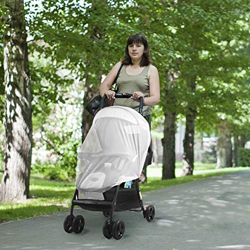 Bug Net for Stroller 2 Pack -Infant Carseat Mosquito Net for Crib, Bassinet, Playpen with Meash Bag