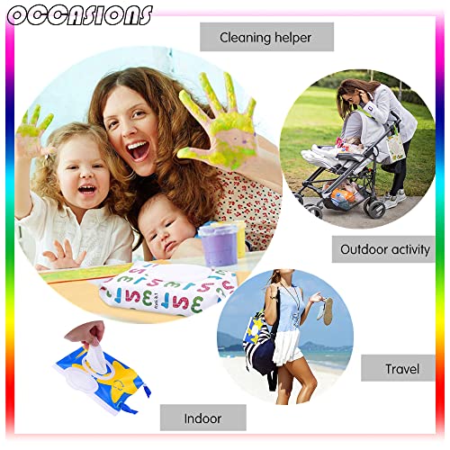 Portable Pouch Bags Set, 2 Pack Wet Wipe Holder Container, Reusable and Refillable Personal Travel Wet Wipes Dispenser Cases
