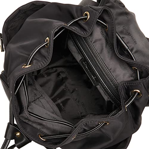 Calvin Klein Belfast Nylon Buckle Backpack, Black/Gold