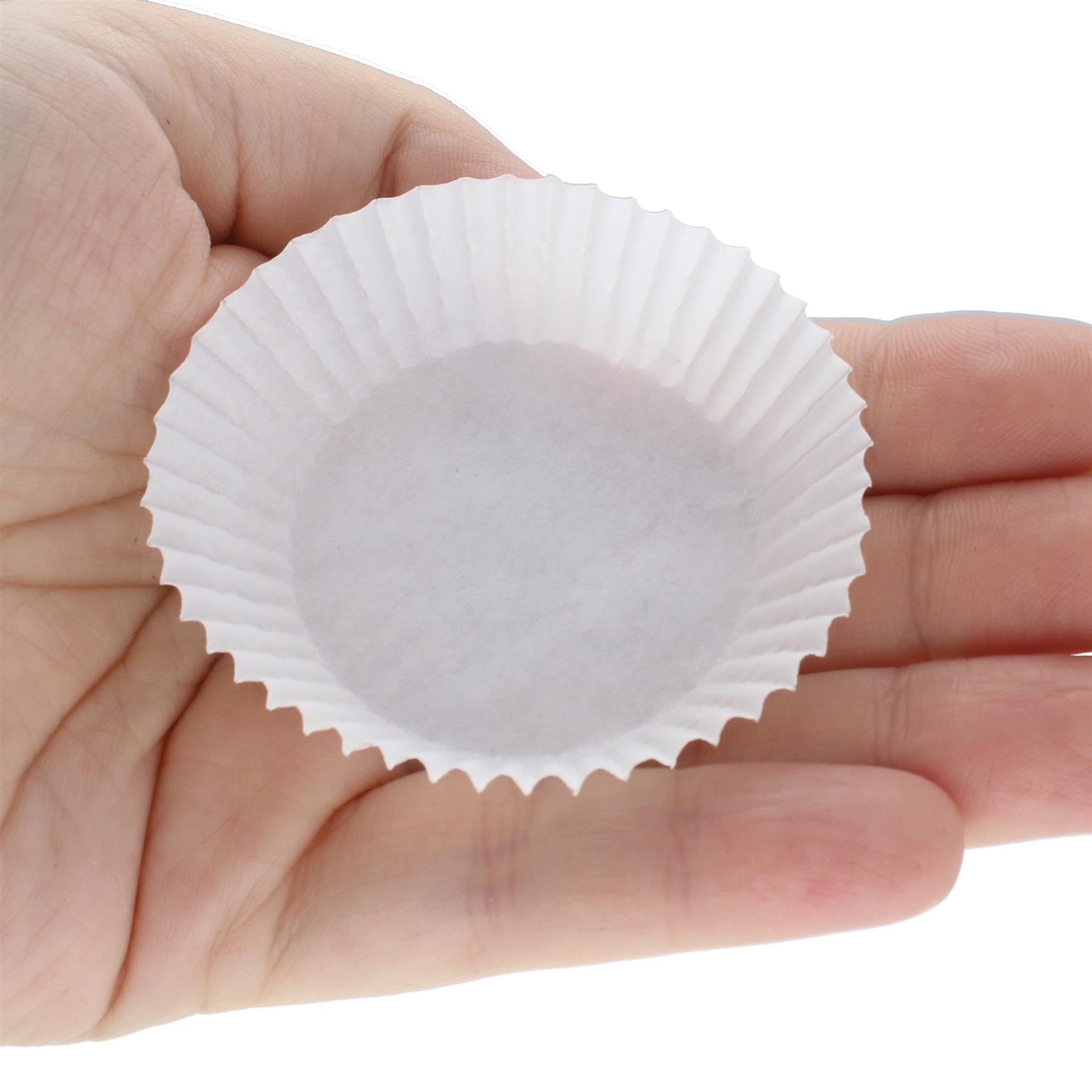 CybrTrayd No.601 Glassine Paper Approx. 1,000 Pieces β 1-3/4β Base, 5/8β Wall Candy Cups, White