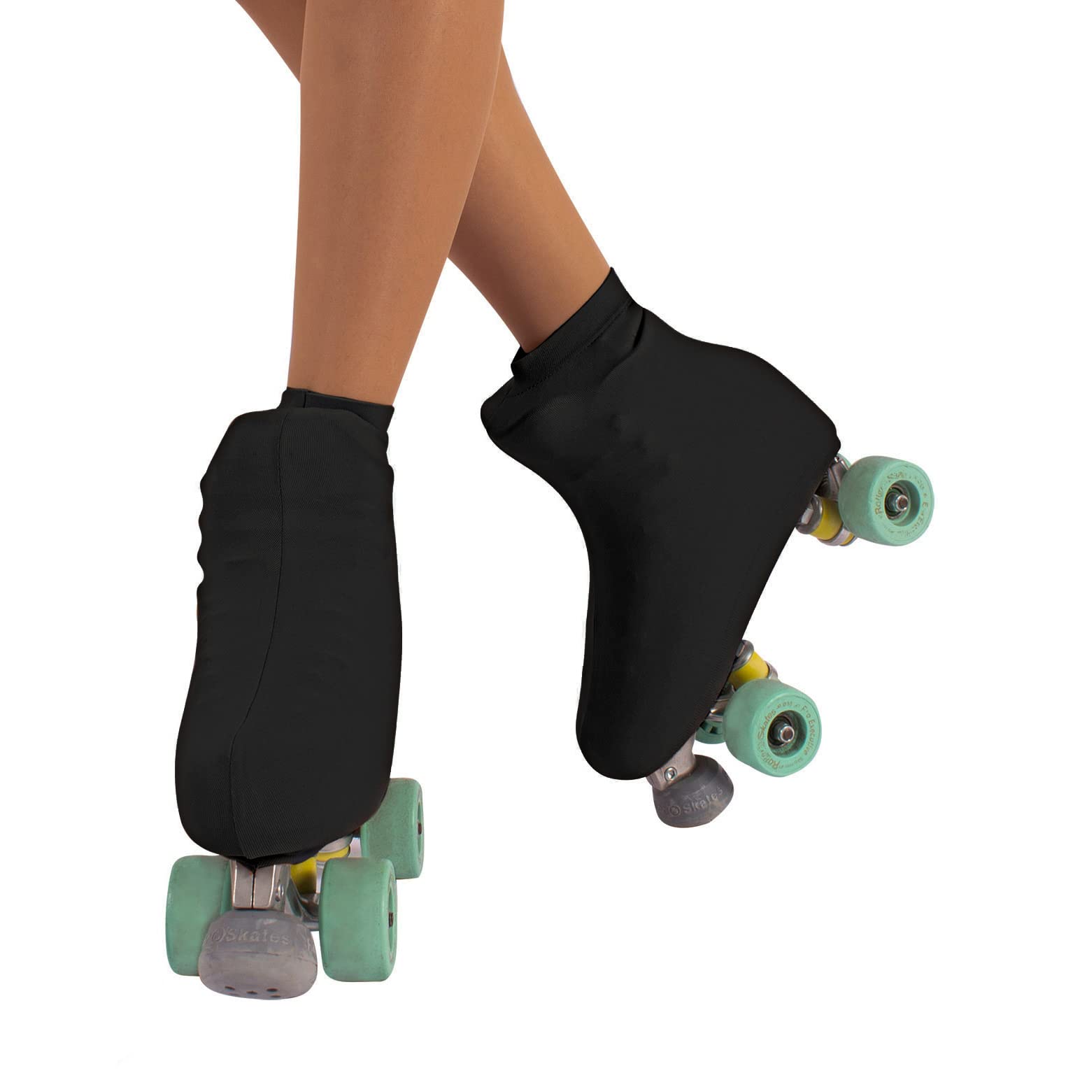 CALZITALY Cover Skates | Skate Boot Covers | Roller Skating Wear Woman and Girl | 70 DEN | Made in Italy (USA: 7/10 = EU: 38/42, Black)