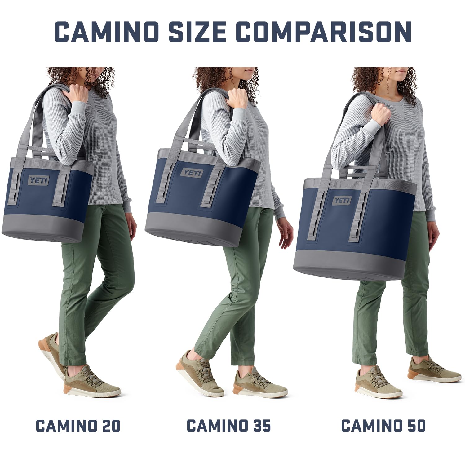 YETI Camino 35 Carryall with Internal Dividers, All-Purpose Utility, Boat and Beach Tote Bag, Durable, Waterproof, Storm Gray