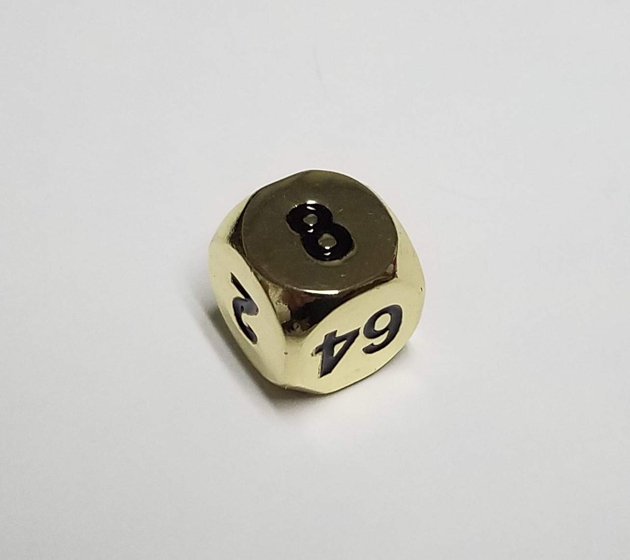 quEmpire Gaming Metal Backgammon Doubling Cube Dice/Gold Color / 16mm