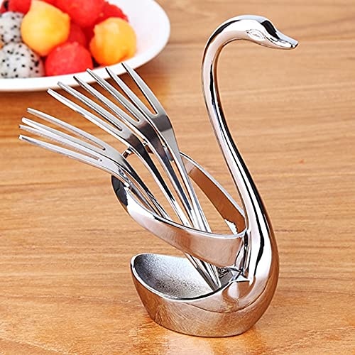 Cooking Spoons Swan Spoon Tableware For Coffee Spoons Fruit Forks Cutlery Decor Table Spoons