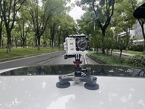 ULIBERMAGNET Magnetic Action Camera Mount,Solid Aluminum Magnetic Mount Tripod with Mini Ball Head,Strong Rubber Coated Magnet with 1/4’’-20 Male Thread Stud for Mobile Camera,GoPro,Security Camera