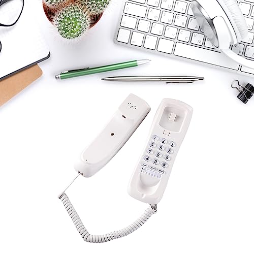 HCD3588 Wall-Mounted Telephone Fixed Landline Wall Telephones Perfect for Home and Business Use Simple Caller Telephone with Memory Buttons Mute Function Telephone