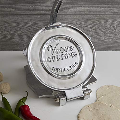 Verve Culture 8.5'' Tortilla Press/Homemade Tortilla Maker/Handmade Aluminum Tortilla Press
