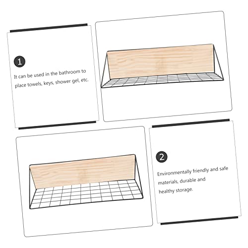 HOMOCONO 1pc Storage Rack Home Supplies Rack Sundries Organizing Holder Storage Mounted Shelves for Storage Multifunctional Wall Shelf Useful Wall Shelf House Gadgets Home Items Solid Wood