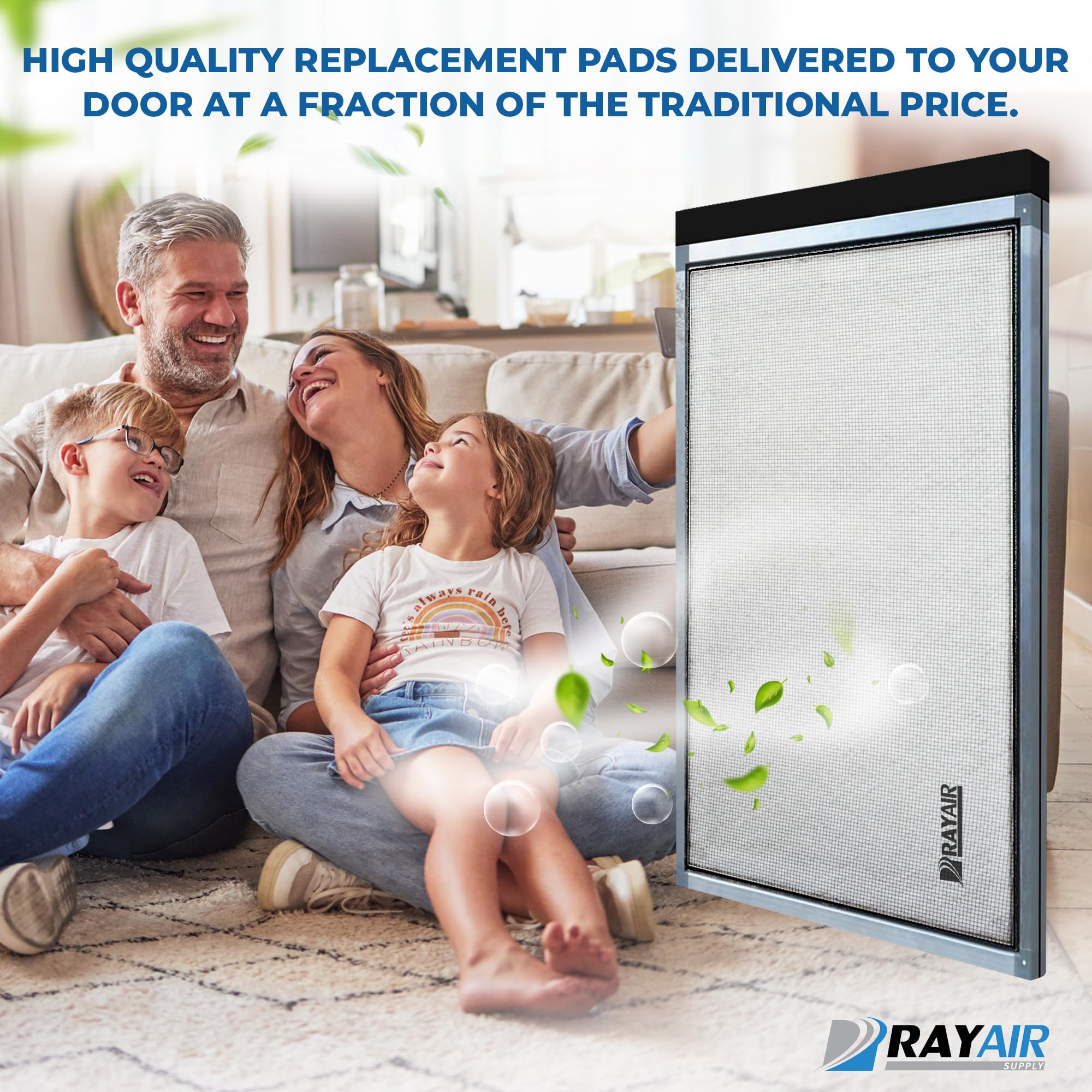 RAYAIR SUPPLY 14x25 Replacement Filter Pads Compatible with Cimatec Airscreen 1000 Air Cleaner 14x25 Refills (4 Pack)