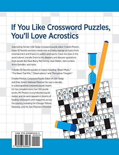 Quote Acrostic Favorites: Features 50 Rewarding Puzzles (Puzzle Books for Fun)