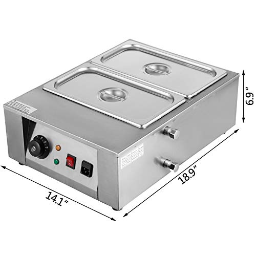 VEVOR 17.6 Lbs Chocolate Tempering Machine, Chocolate Melting Machine with Temperature Control (0~80℃/32~176℉),1000W Electric Commercial Food Warmer For Chocolate/Milk/Cream/Soup Melting and Heating