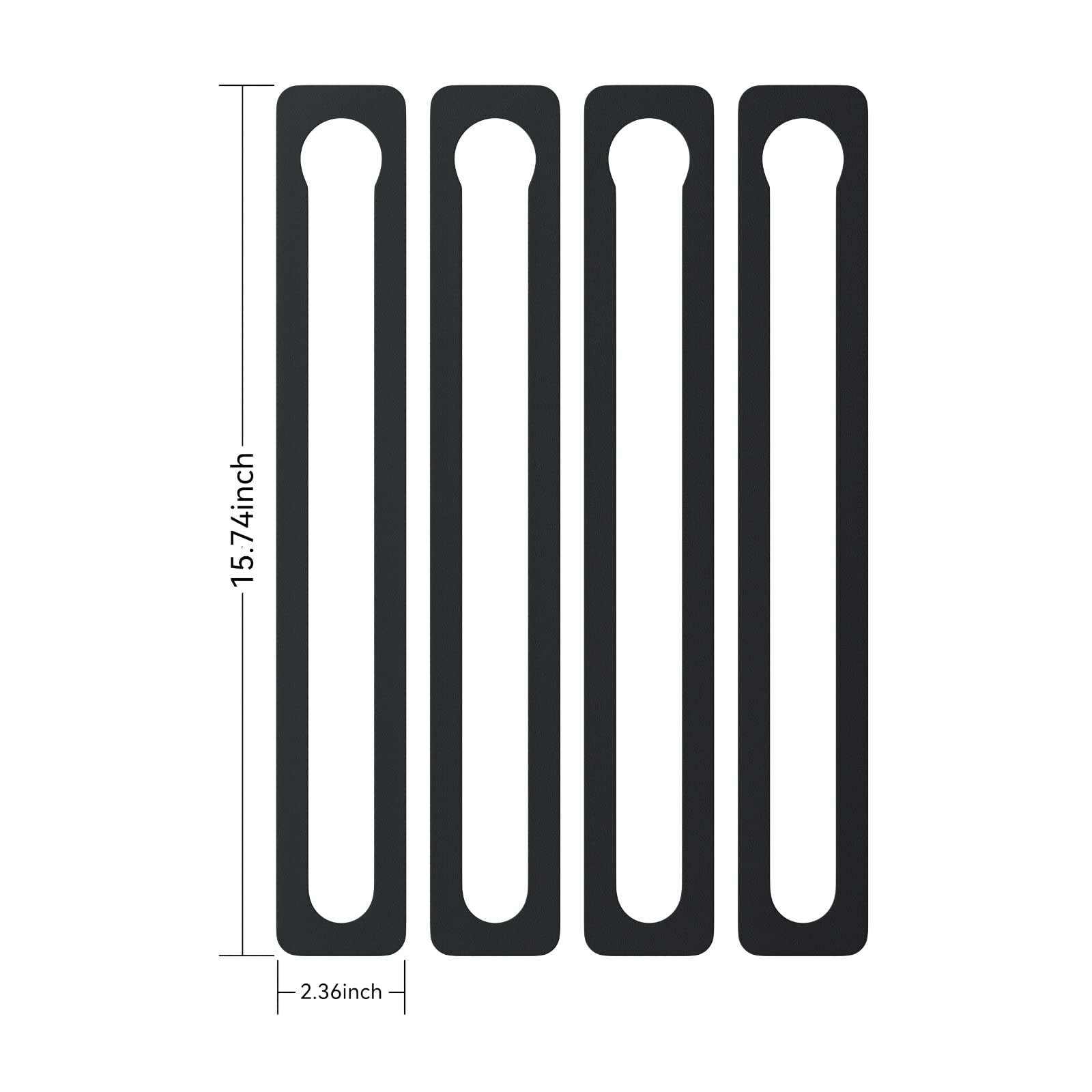 JNIHEEP Coffee Pod Holder Metal Black Adhesive Capsule Holder for Original Line Nespresso Pods,Vertically or Horizontally Mount on Wall or Under Cabinets,15.75" L by 2.38" x 4 Packs Storage Holds 44