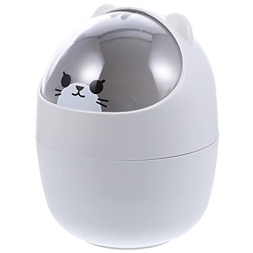 Homoyoyo Animal Desktops Trash Can 3 PCS Desktop Mini Trash Mini Desktop Trash can Mini Desk bin Small Desk Trash can with Lid Bin with Shake Cute Animal Waste Bin