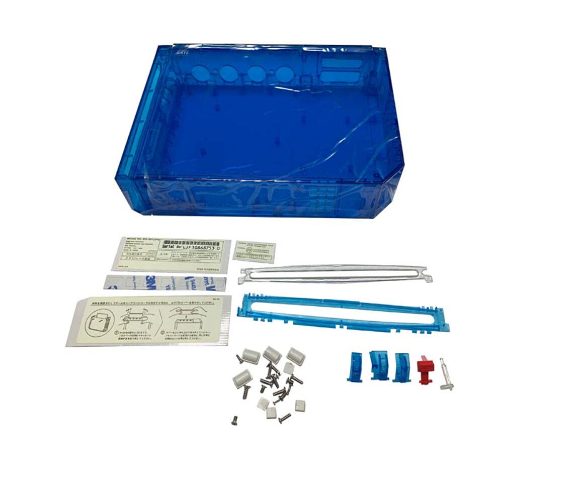 New Replacement Full Housing Shell Cover Case with Buttons Sticker Accessories for Wii Console-Transparent Blue