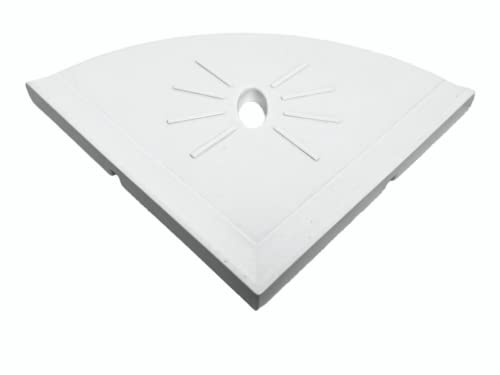 Tenedos Resin Bathroom Corner Shower Shelf Tile Flatback Wall Mounted (White)