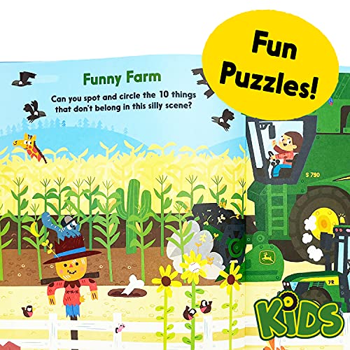 John Deere Kids: Mega Machines Tractor and Truck Puzzles, Mazes & Coloring Activity Book for Boys 4-8, More than 100 Activities