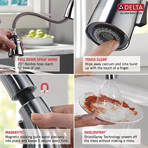 Delta 19963Z-SSSD-DST Lakeview Kitchen Faucet, Stainless