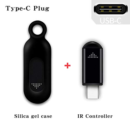 R09 Mini Smartphone IR Remote Controller Adapter for Android Smart Phone Mini Infrared Universal Control All in One Air Conditioner/TV/DVD/STB (Black-Type C)