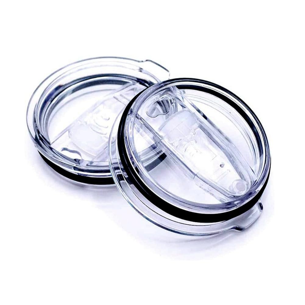 EYAKEG 20oz Tumbler Replacement Lids 1 Pack,3in Cup Mouth Compatible with YETI Rambler and More Tumbler Cups,Spill Proof Splash Resistant Silicone Sliding Covers., transparent