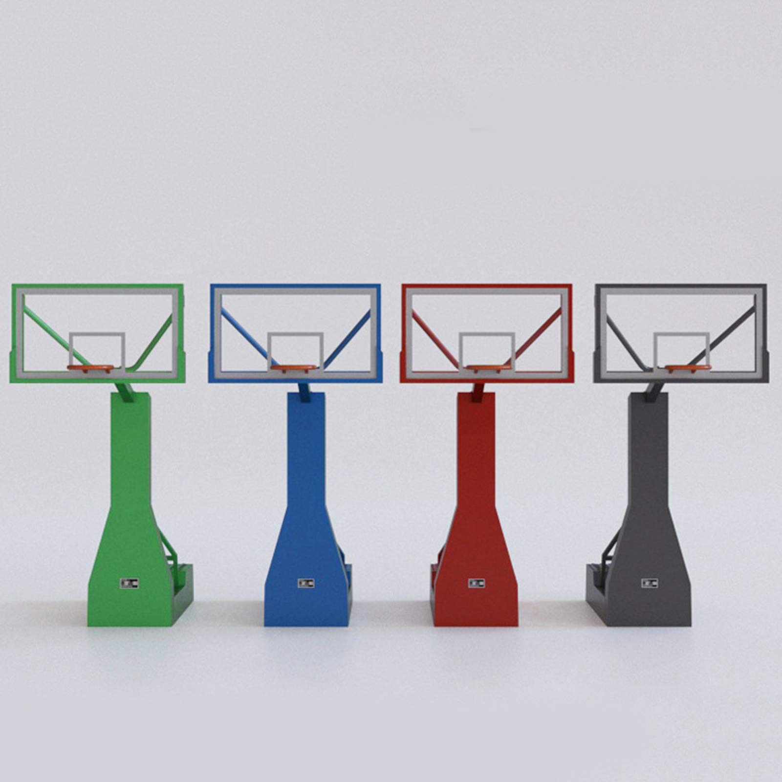 Yiju 1:32 Scale Plastic Sports Decorating Basketball Hoop for Action Figure Life Scene Props Decoration & Collection Toys, Red
