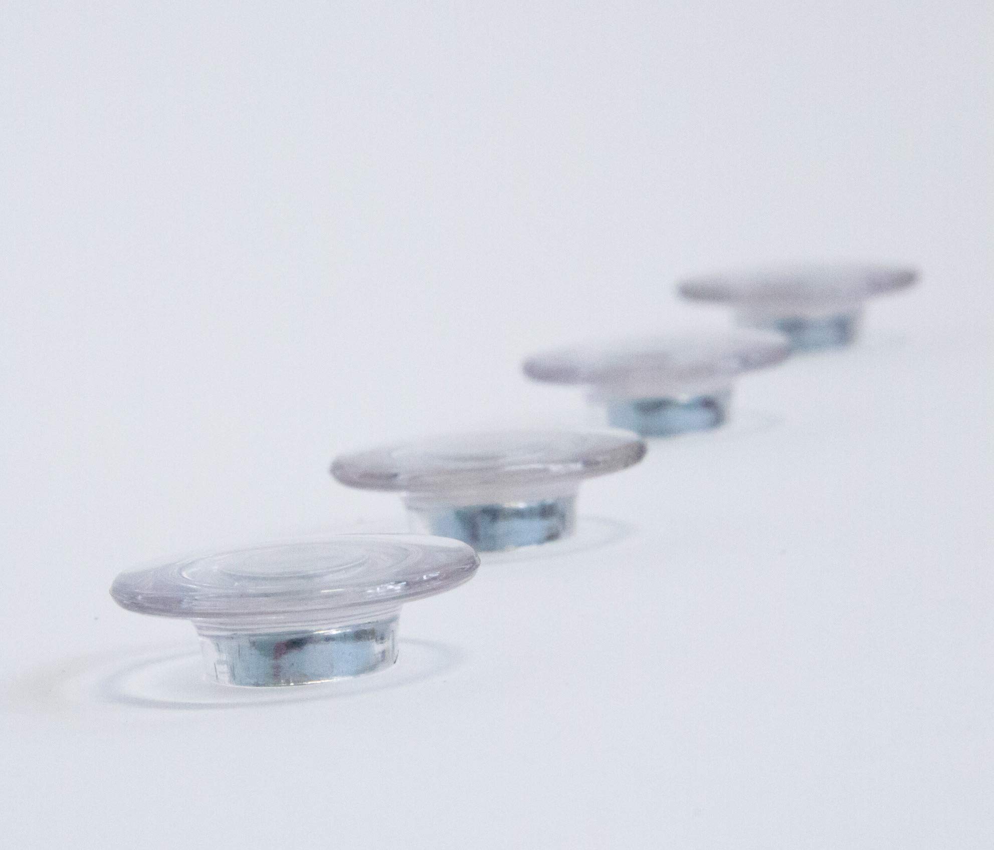 Clear Button Magnets for Glass Boards and Magnetic Whiteboards, Refrigerators, Cabinets - 6 Pack