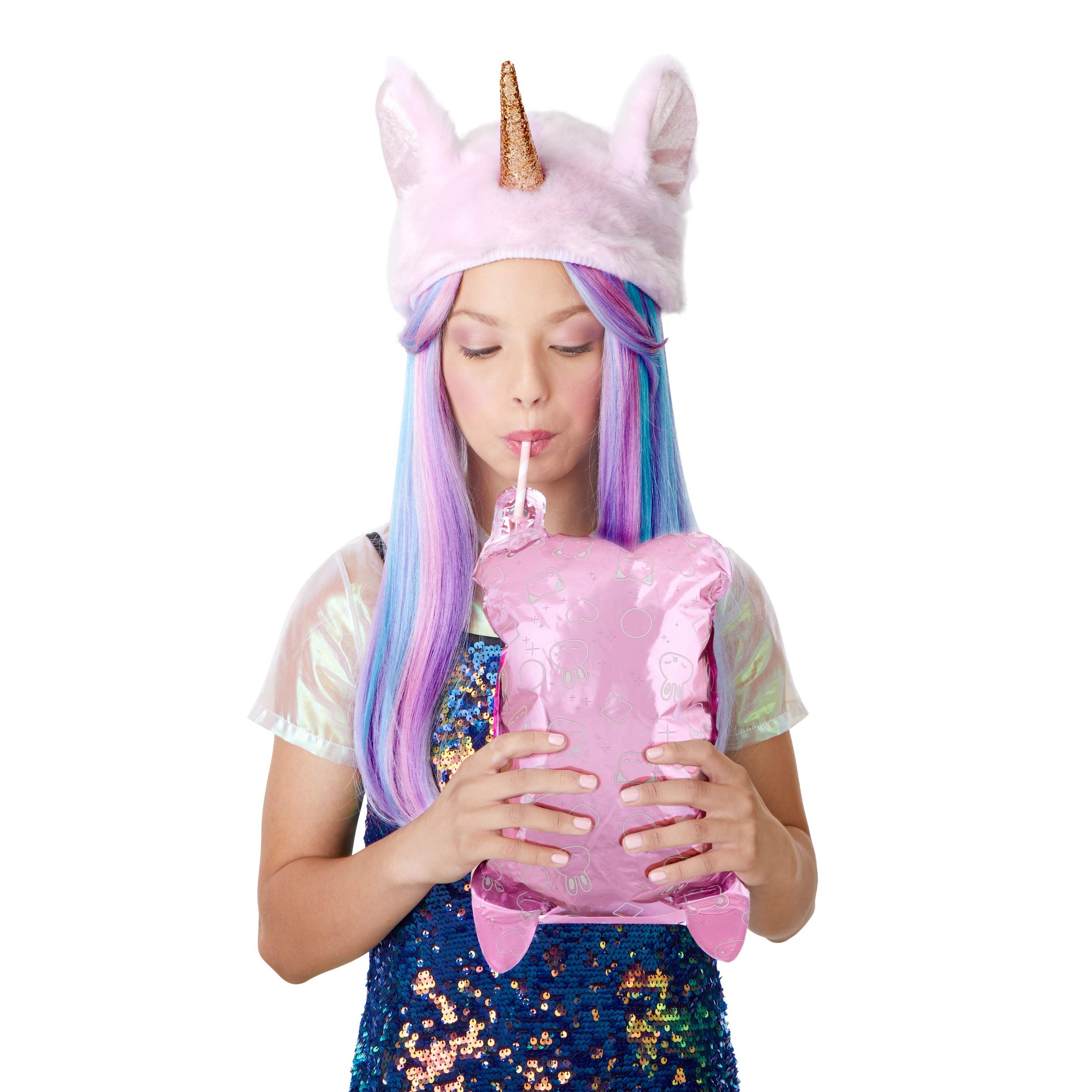 MGA Entertainment Na! Na! Na! Surprise 2-in-1 Fashion Doll & Plush Pom with Confetti Balloon Unboxing, Multicolor (Styles May Vary)