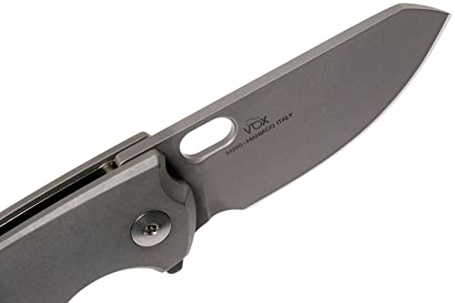 FOX Knives Baby Core Folding Pocket Knife, M390 Super Steel Blade, Carbon Fiber, Micarta, or Titanium Handle Options, Designed by Jesper Voxnæs, Made in Italy (Titanium)