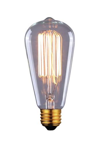 CANARM B-ST45-17C, Edison, 60W E26-G, Clear Glass, ST45 Cone Shape, Dimmable, 2500 Hours Bulb, 1 Count (Pack of 1)