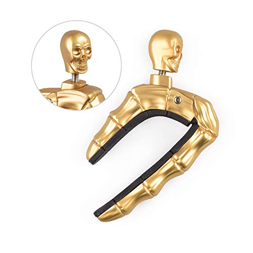 YUEKO Guitar Capo Skull Knob Design Universal 4 5 6 12 Strings Instrument Capos for Electric Classical Acoustic Guitar Bass Ukulele Mandolin Banjo and More(Bronze)